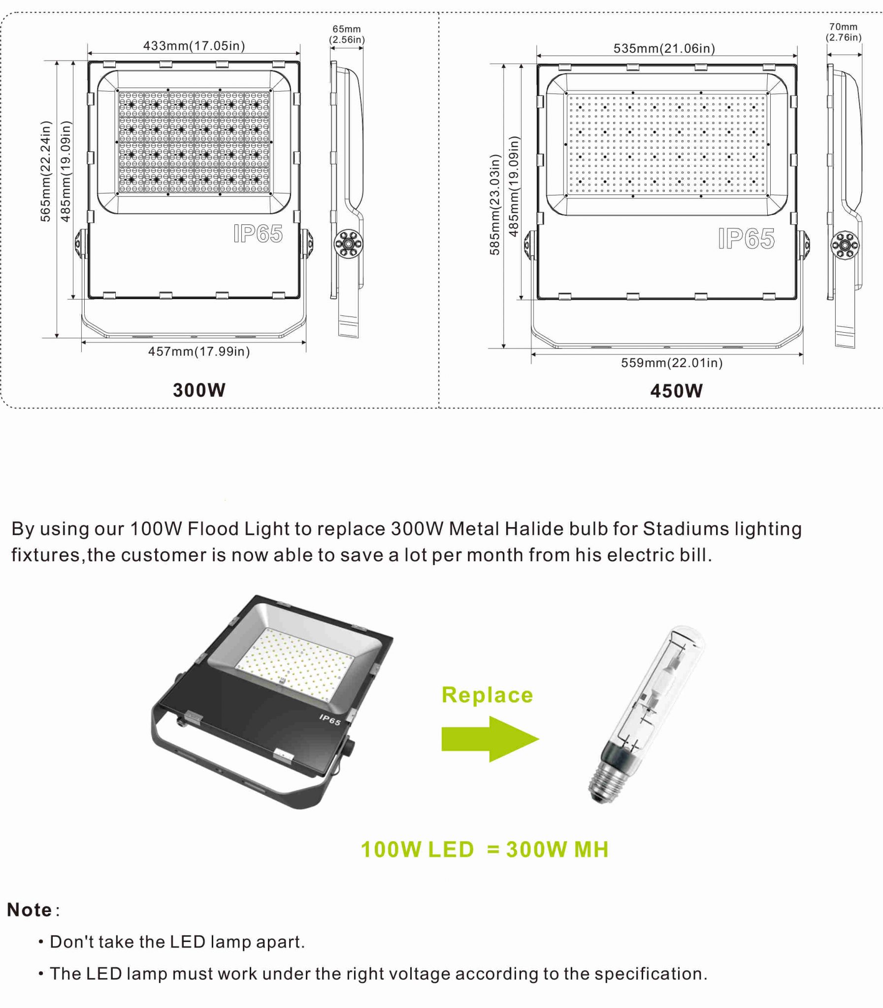 LED Floodlight 200W for Houses IP65 Flood Light 200 Watt - BBIER®