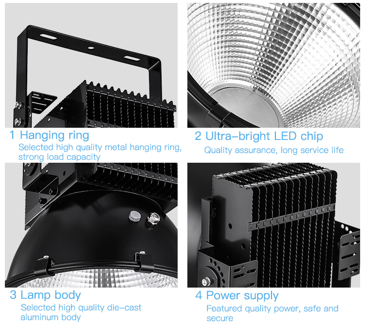 LED Warehouse Lighting High Bay 400W IP65 with AC100-305V - BBIER®
