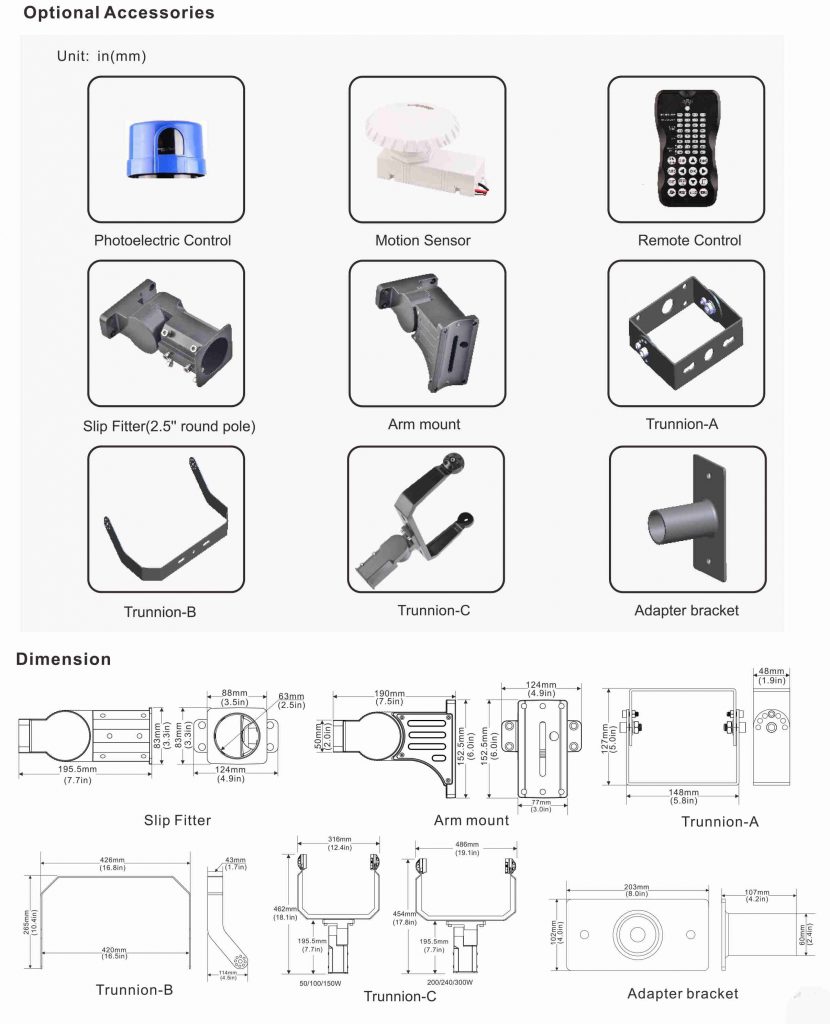 LED Shoebox 150W Adjustable IP65 19500LM with ETL DLC Listed - BBIER®