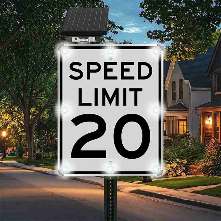 20 MPH LED Solar Speed Limit Sign - BBIER®