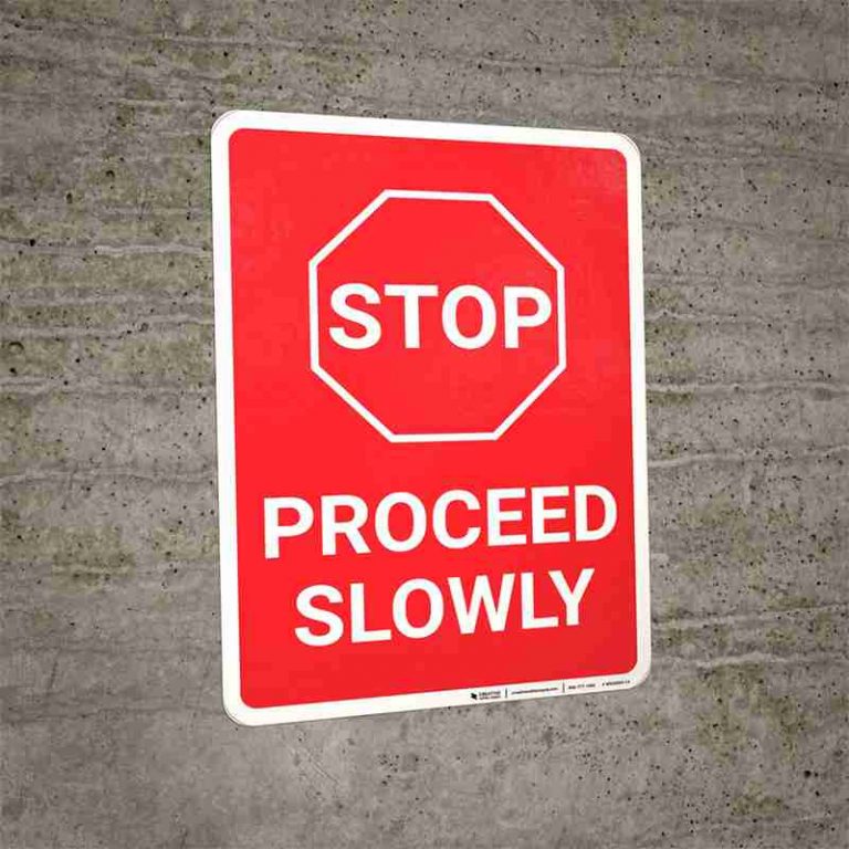 Flanged Traffic Signs - Stop Proceed Slowly - BBIER®