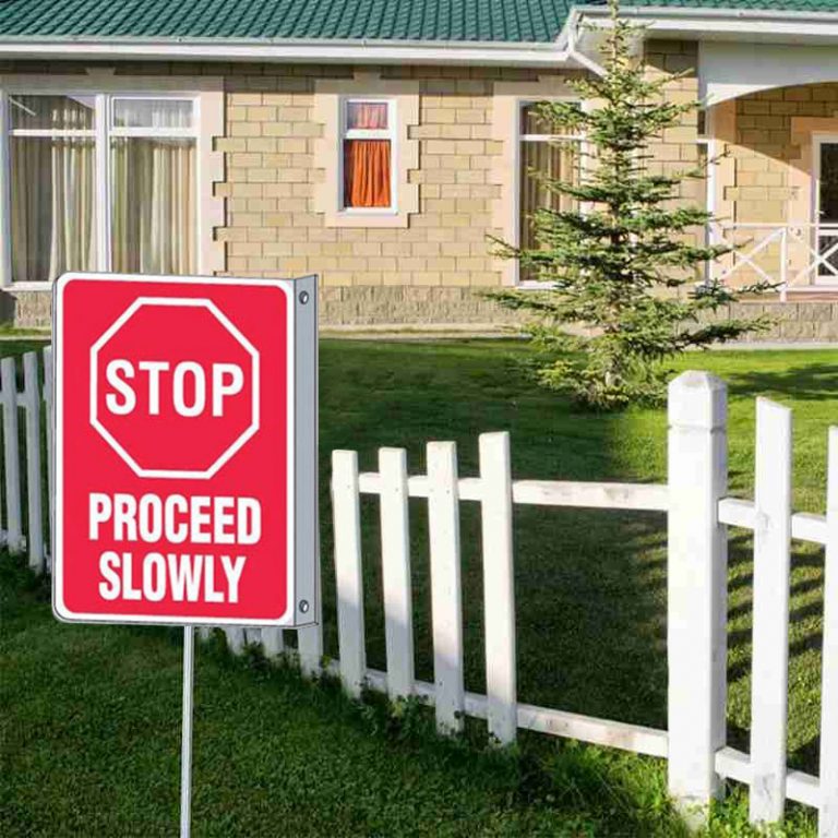 Flanged Traffic Signs - Stop Proceed Slowly - BBIER®