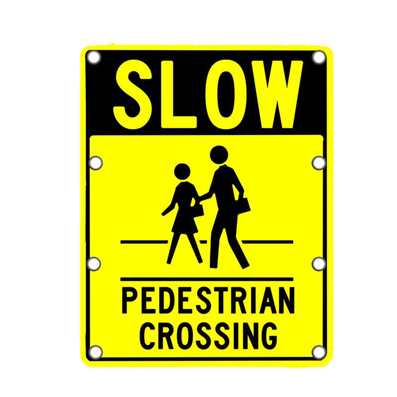 Flashing LED Slow Pedestrian Crossing Sign - BBIER®
