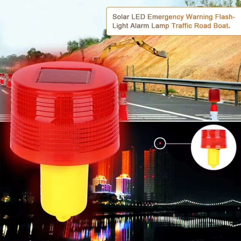 LED Solar Powered Roadblock Light Waterproof IP68 Red Flashing - BBIER®