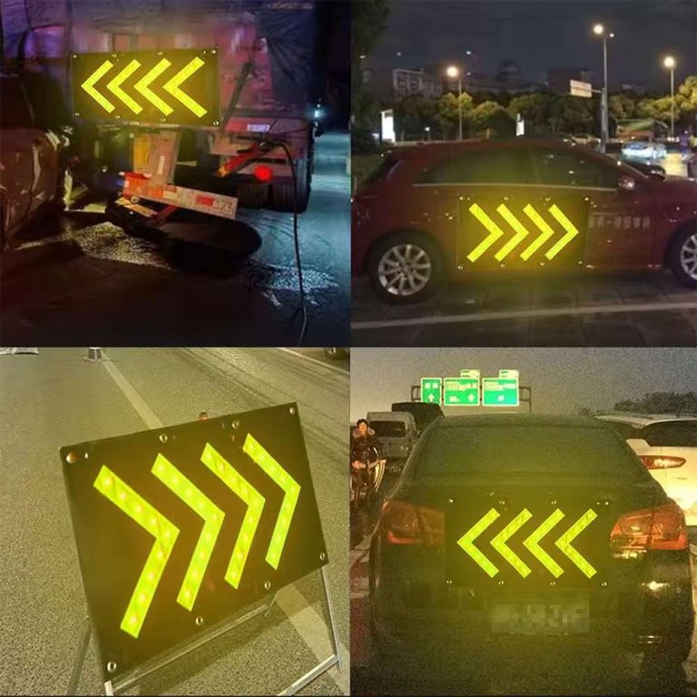 Papan Tanda Amaran Keselamatan Berkelip Berkuasa Solar IP55 LED Panduan ...