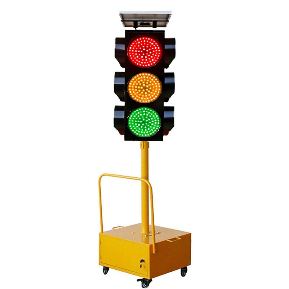 Solar Powered Temporary Traffic signal Lights Waterproof Grade IP66 ...