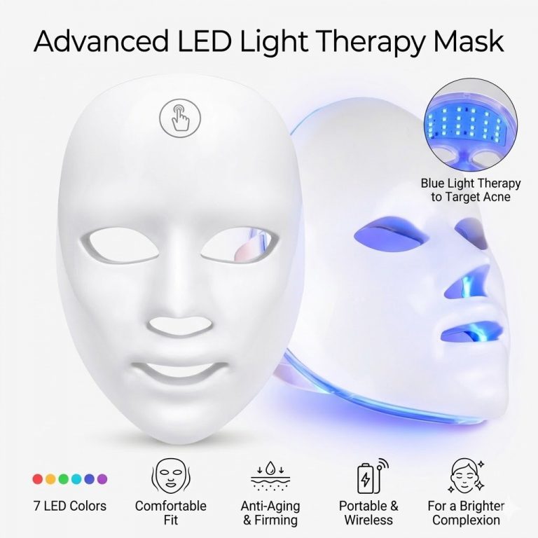 Red Light Therapy Face Mask 400mAh Home Use Seven Color - BBIER®